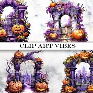 Halloween Clipart Bundle Pumpkin PNG Clipart Bundle With Transparent ...