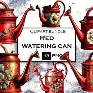 13 PNG Garden Clipart Bundle Watercolor Watering Can PNG Clip - Etsy