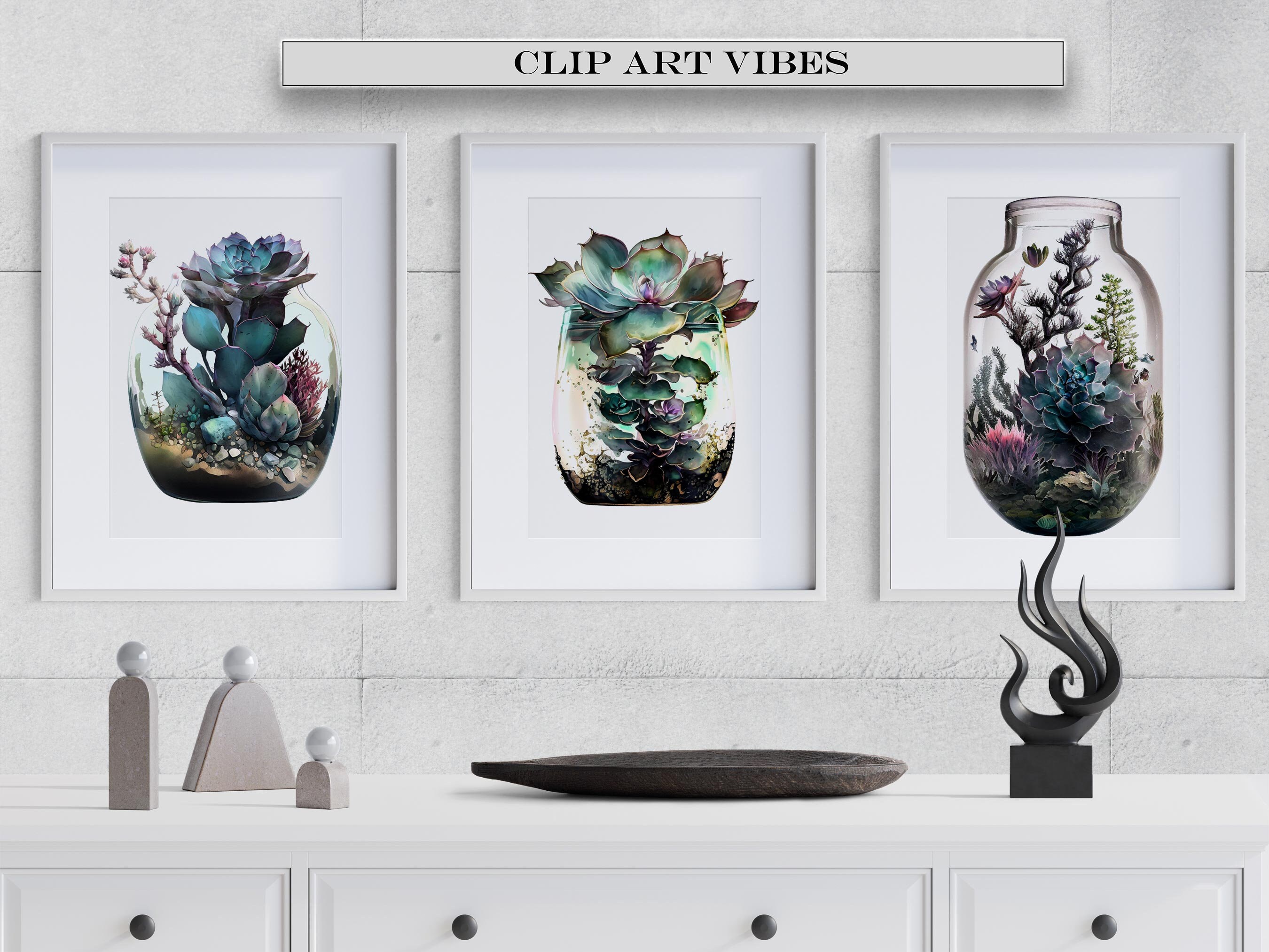 14 PNG Succulent Clipart Bundle Succulent SVG Floral Clip - Etsy