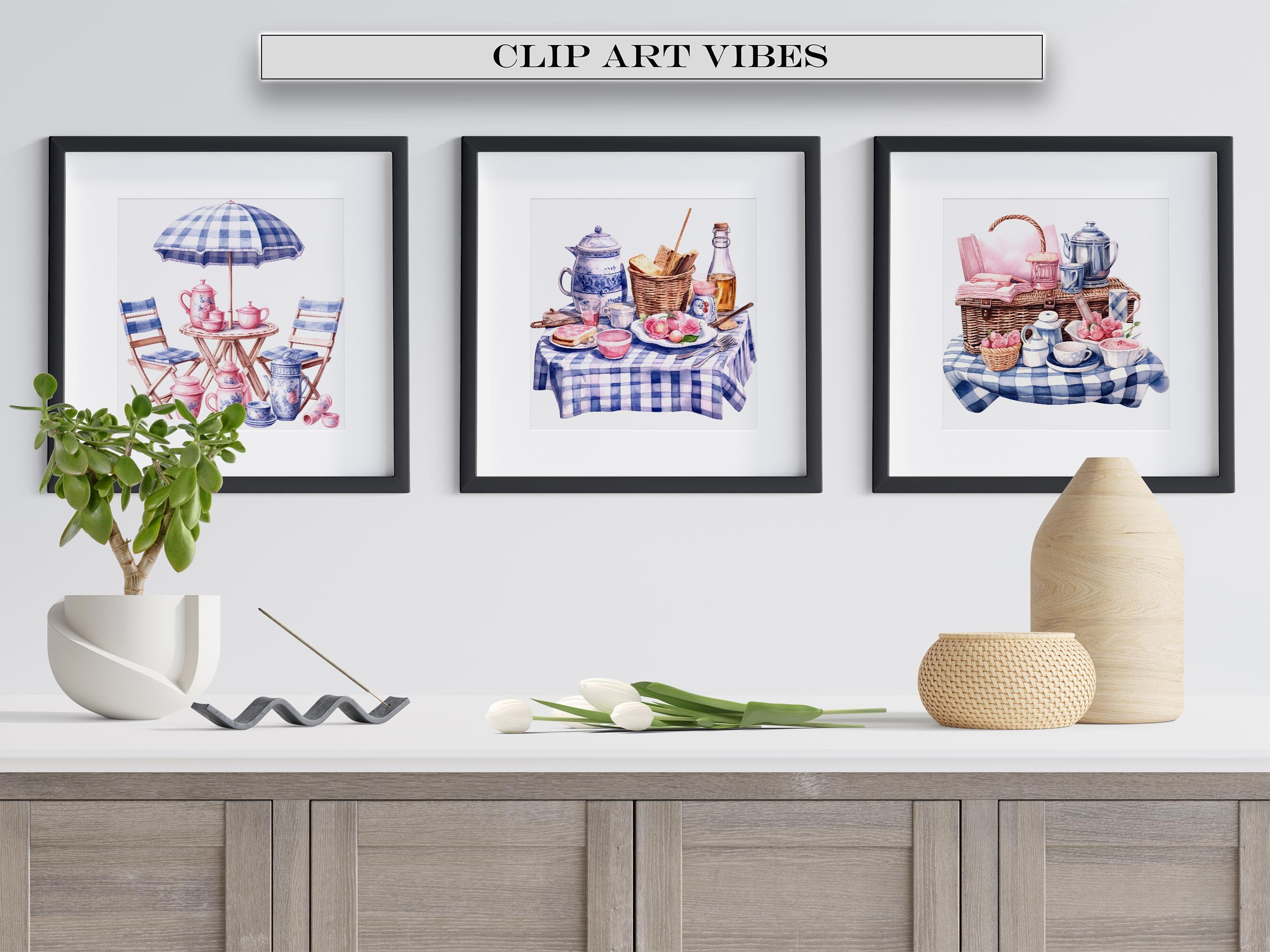 21 PNG Picnic Clipart Bundle, Farmhouse Clip Art PNG Bundle, Summer ...