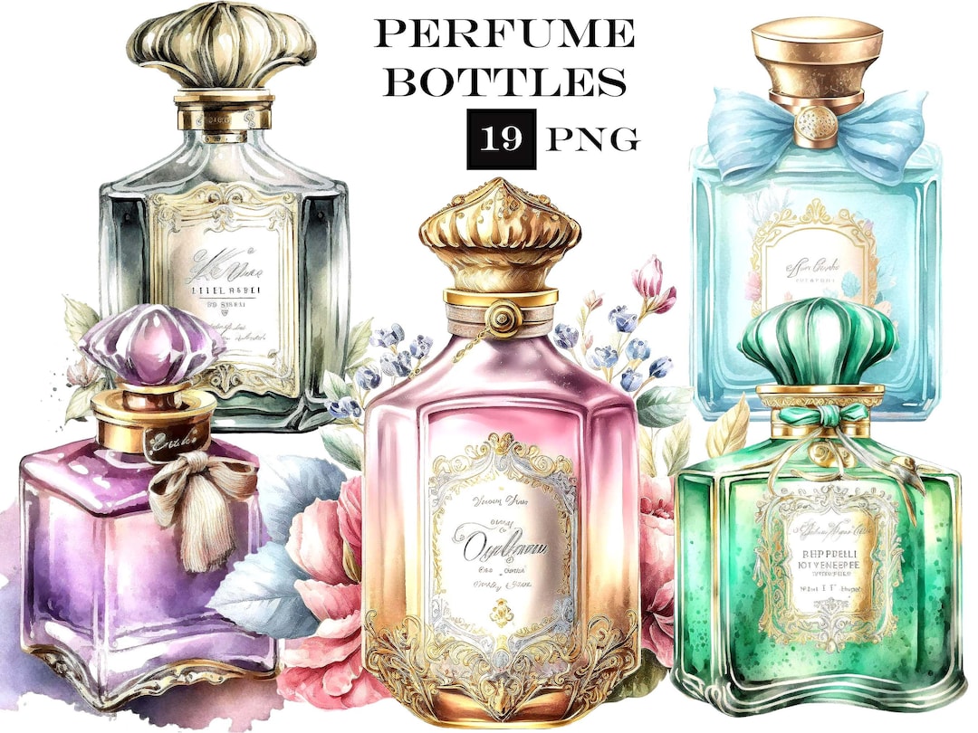 Perfume Bottles Clip Art Watercolor Perfume Clip Art Bundle - Etsy