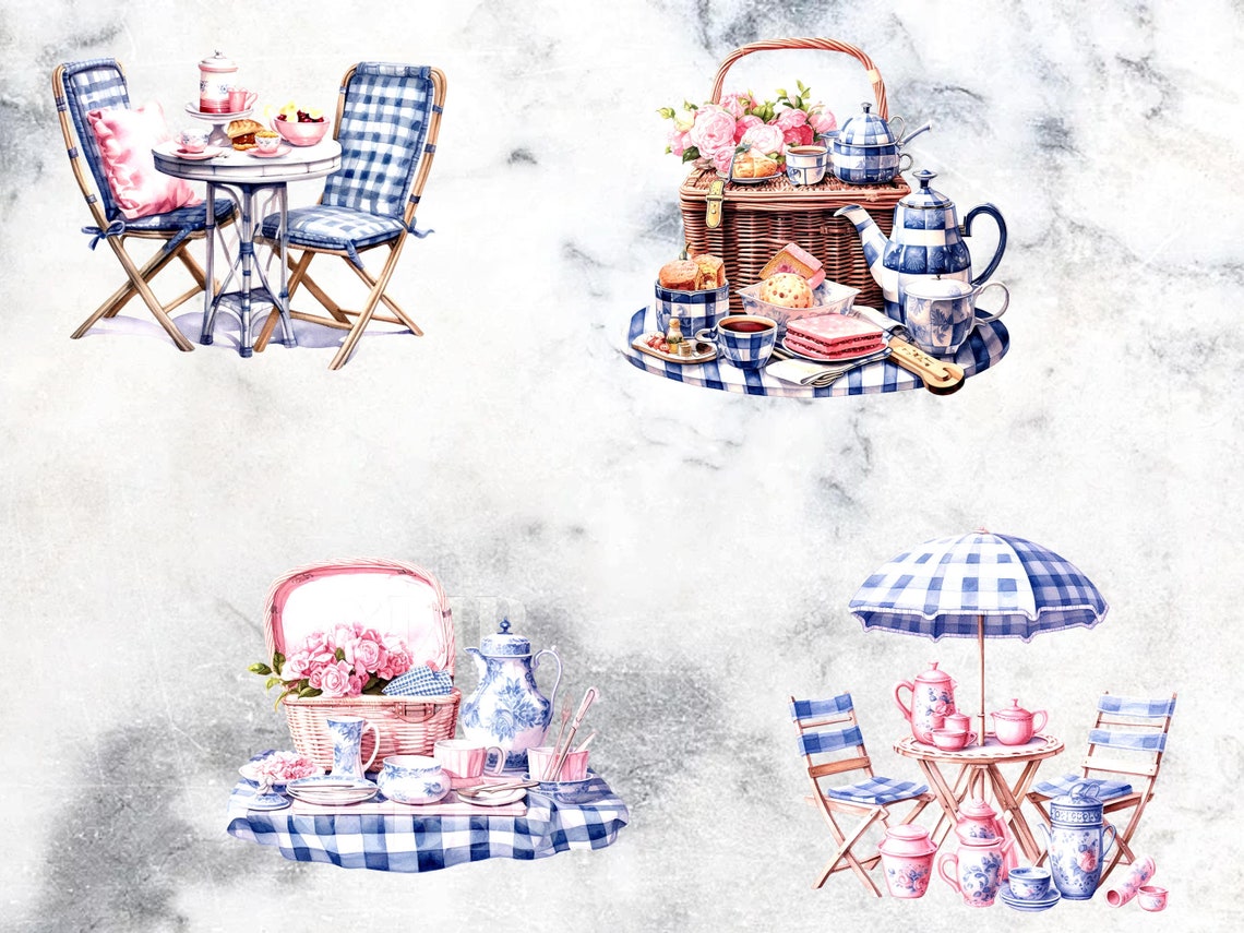 21 PNG Picnic Clipart Bundle, Farmhouse Clip Art PNG Bundle, Summer ...