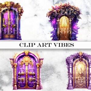 24 PNG Fantasy Doors Clipart Bundle, Mystical Clip Art PNG Bundle ...