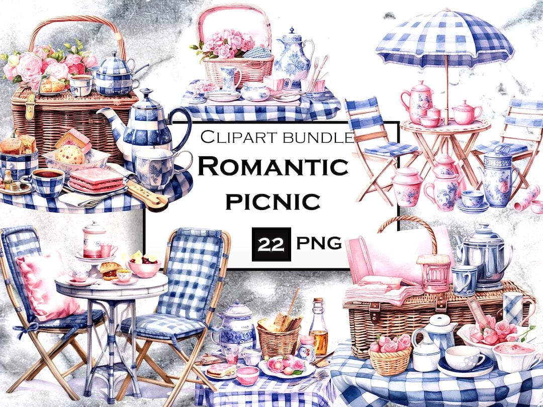 21 PNG Picnic Clipart Bundle, Farmhouse Clip Art PNG Bundle, Summer ...