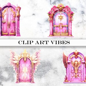 Door Fantasy Clipart Bundle, Fairy Watercolor Clip Art PNG Bundle With ...