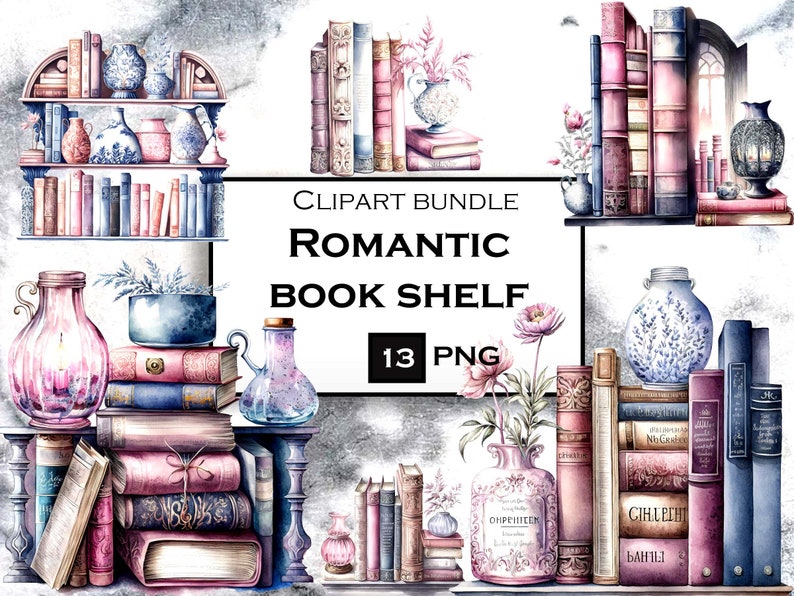 13 PNG Book Clipart Bundle, Reading Clipart PNG Bundle, Bookworm Clip ...