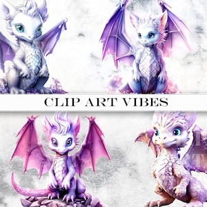 17 PNG Dragon Clipart Bundle, Fantasy Clip Art PNG Bundle, Dragon SVG ...