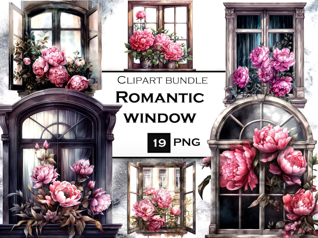 19 PNG Window Clipart, Window PNG Bundle, Landscape Clipart With ...