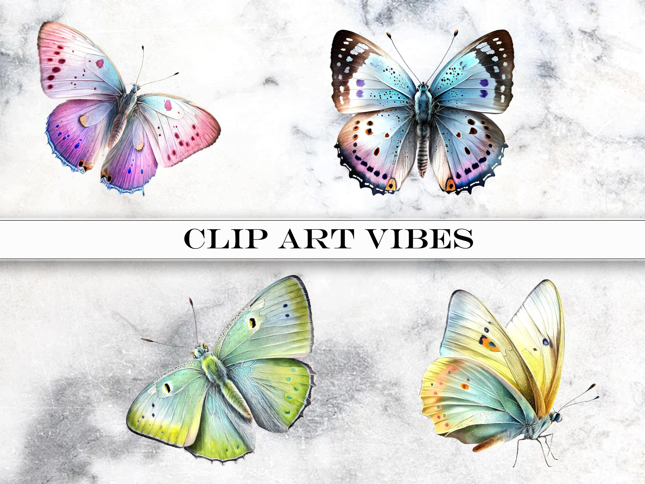 Butterfly Clipart Butterfly PNG Watercolor Butterfly - Etsy