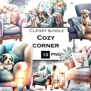 13 PNG Reading Clipart Bundle Cozy Clipart PNG Bundle - Etsy