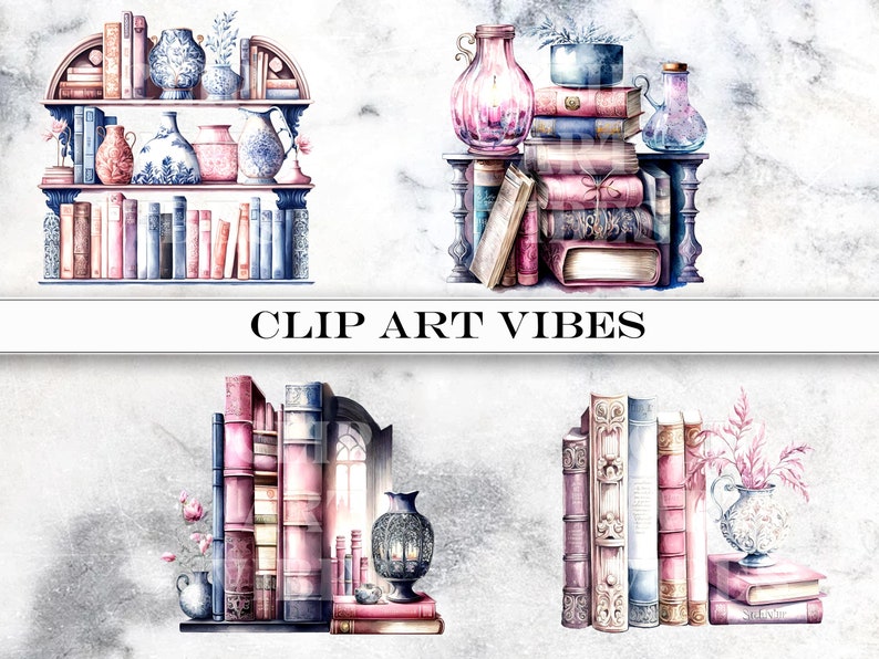 13 PNG Book Clipart Bundle, Reading Clipart PNG Bundle, Bookworm Clip ...