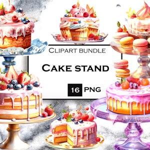 16 PNG Bakery Clipart Bundle, Dessert Clip Art PNG Bundle, Cake Clipart ...