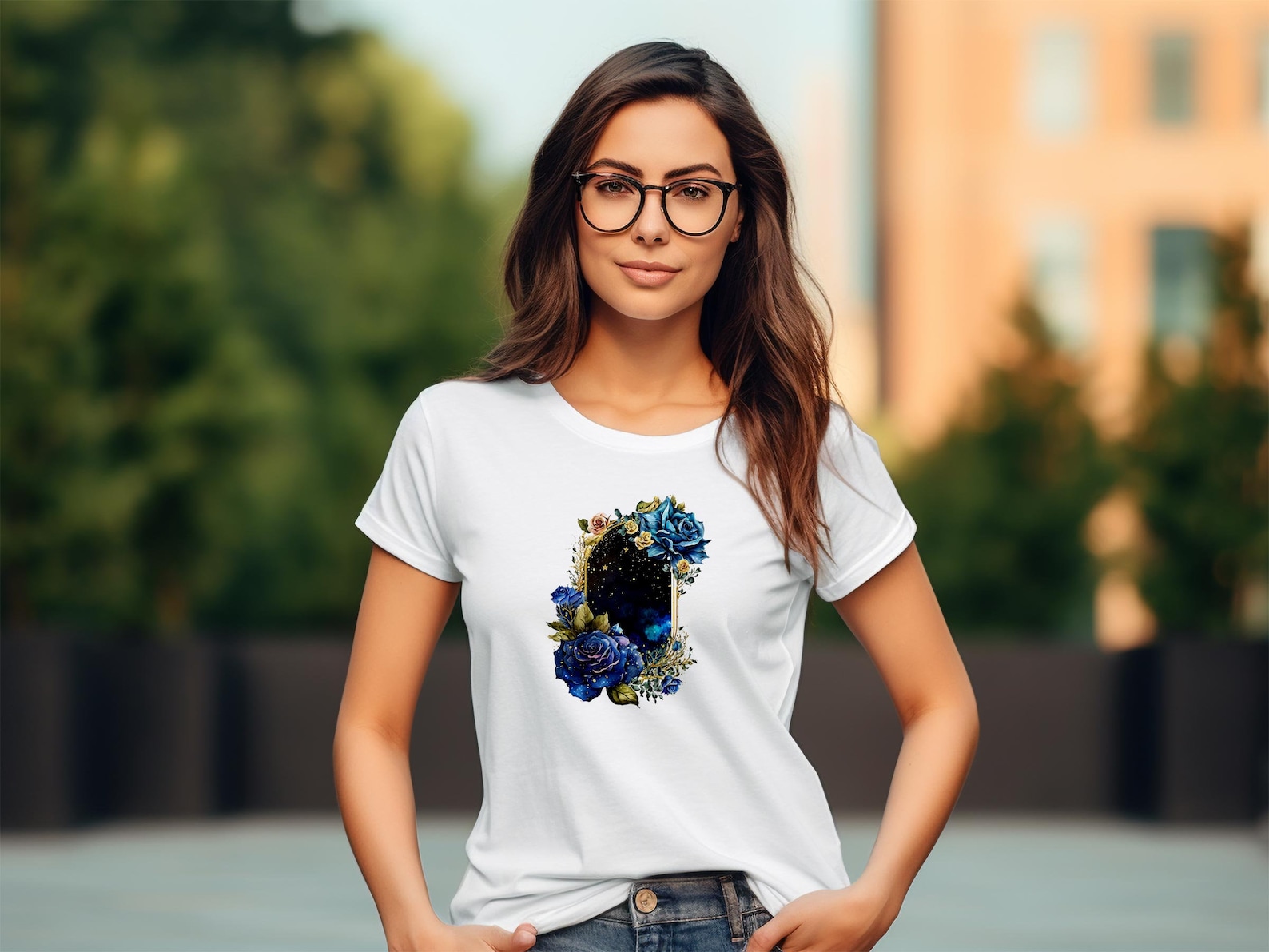 Royal Blue Roses Clipart, Watercolor Floral Frame, Frames Clipart ...