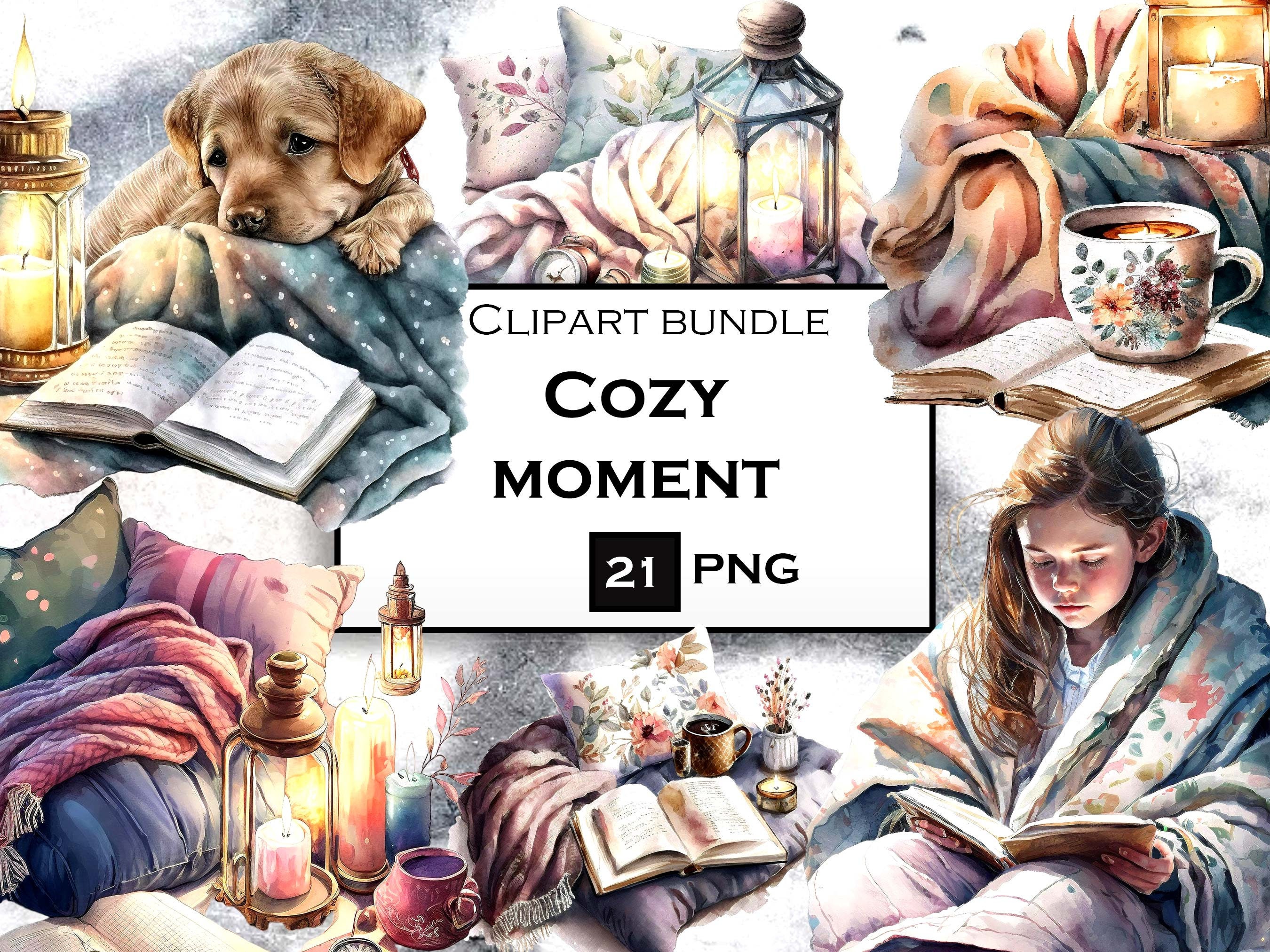 Reading Corner Clipart Cozy Clipart Cute Dog Clipart Bundle - Etsy Canada