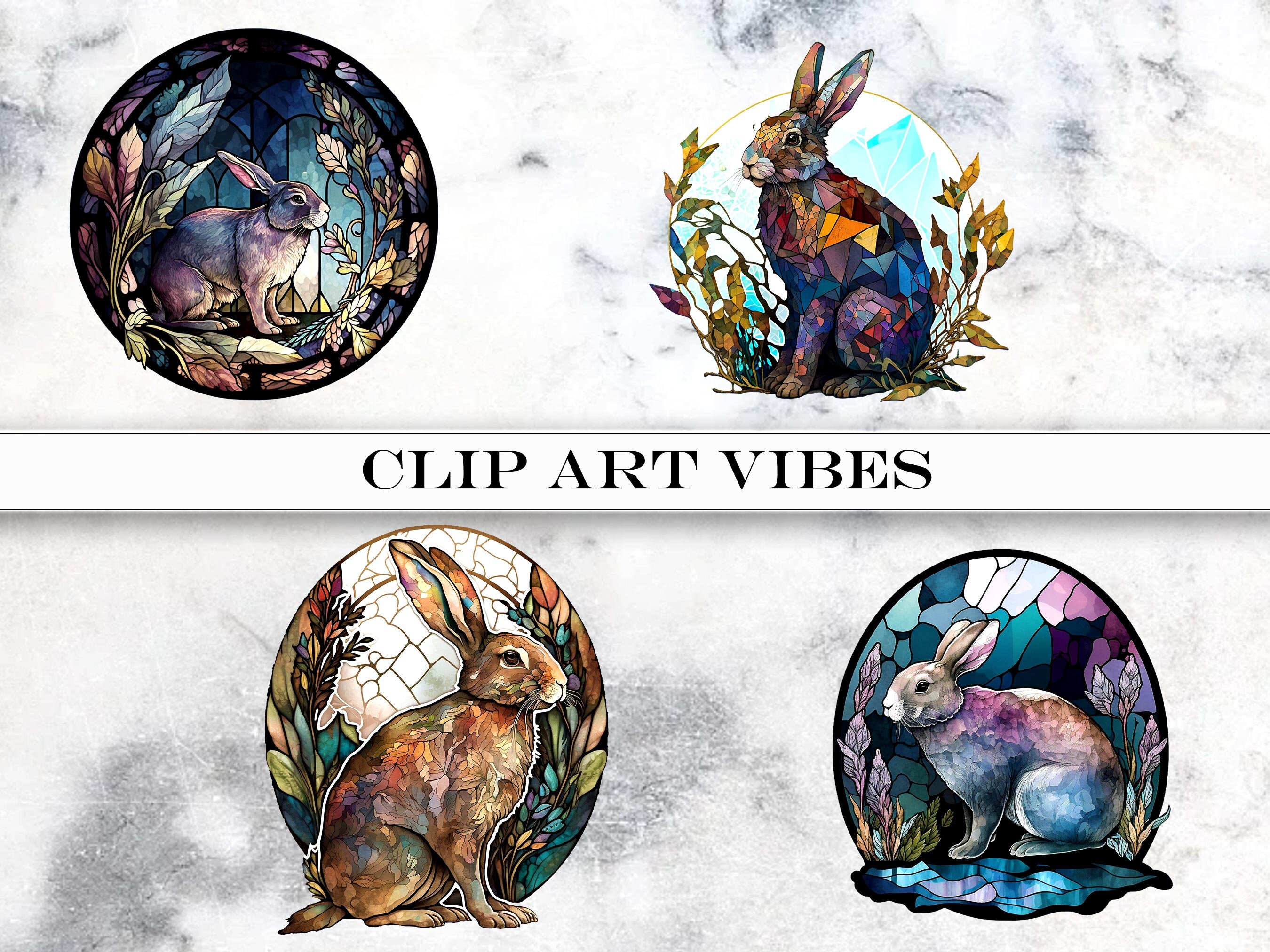 17 PNG Bunny Clipart Bundle Bunny SVG Watercolor Rabbit PNG - Etsy