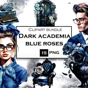 Dark Academia Clipart Bundle Bookworm SVG Reading Clipart - Etsy