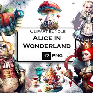 17 PNG Alice in Wonderland Clipart Bundle Wonderland PNG Clip - Etsy