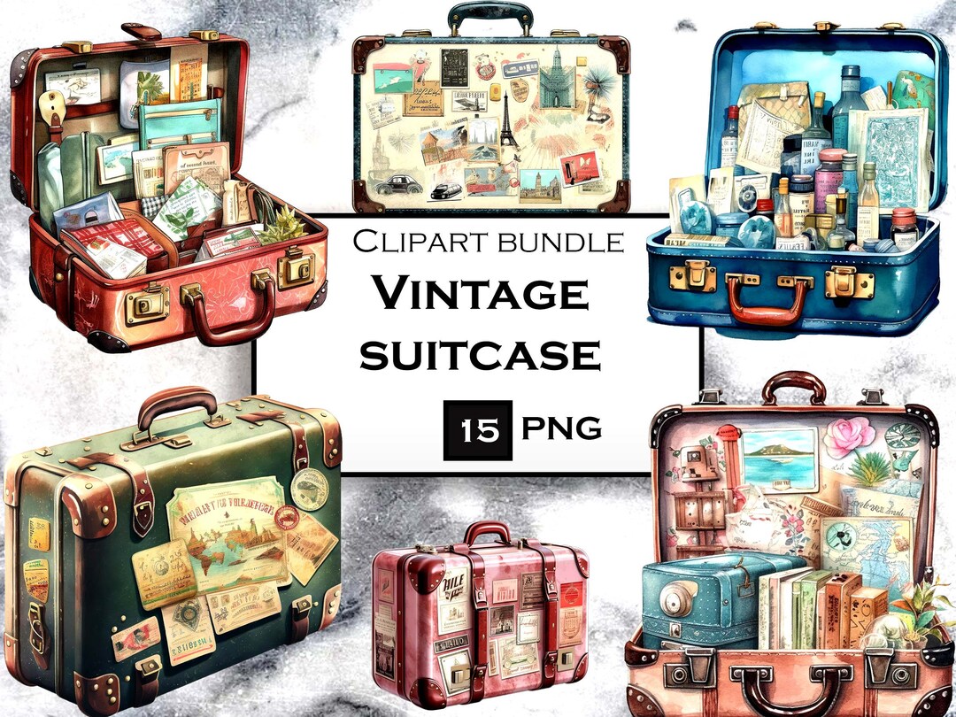 Luggage Clipart, Travel Clipart Bundle, Travel SVG, Summer Clipart ...