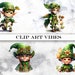 Saint Patrick Elf Clipart Bundle Watercolor Clipart Fantasy - Etsy