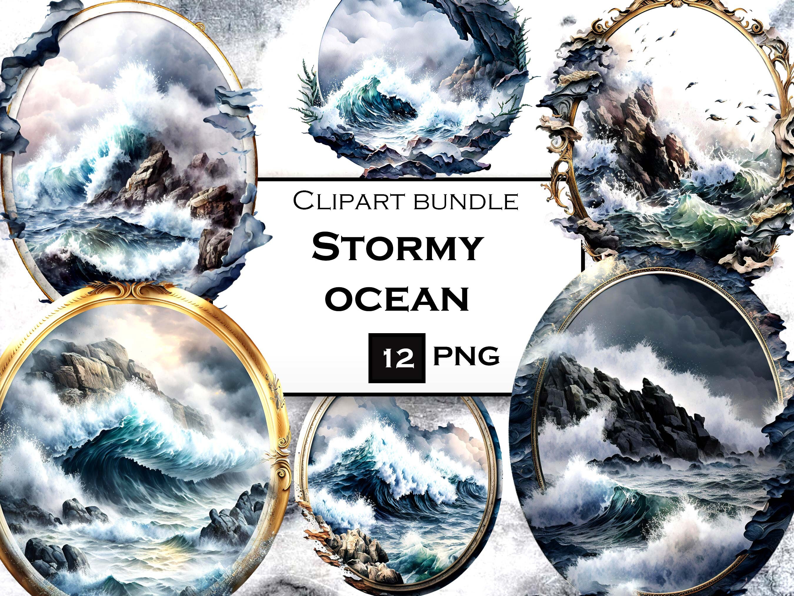 Ocean Clipart Nautical Clipart Bundle Commercial Use - Etsy Canada