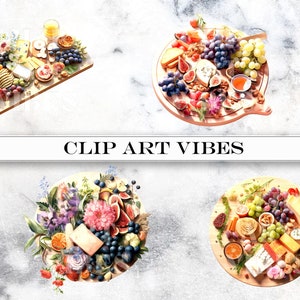 15 PNG French Food Clipart Bundle, Chartuterie Clip Art PNG Bundle With ...