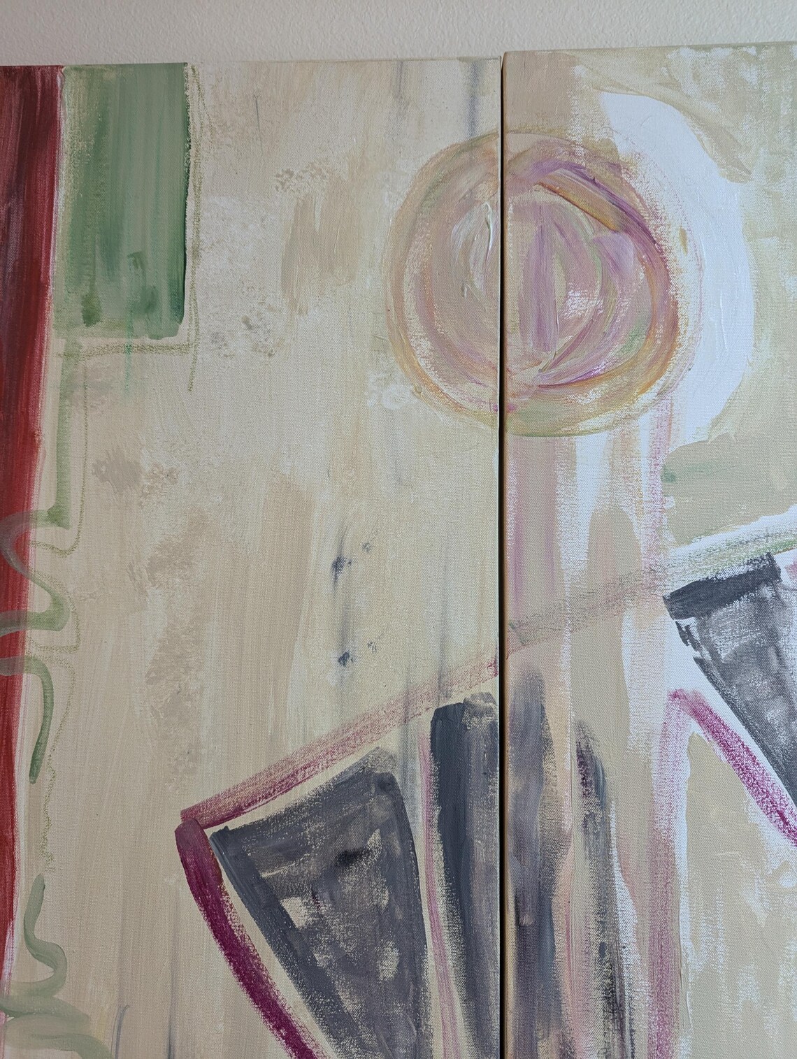 Abstract Art Diptych in Acrylic - Etsy