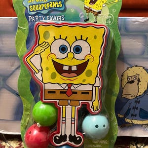 2002 Spongebob Squarepants Paddle Balls Party Favors - Etsy
