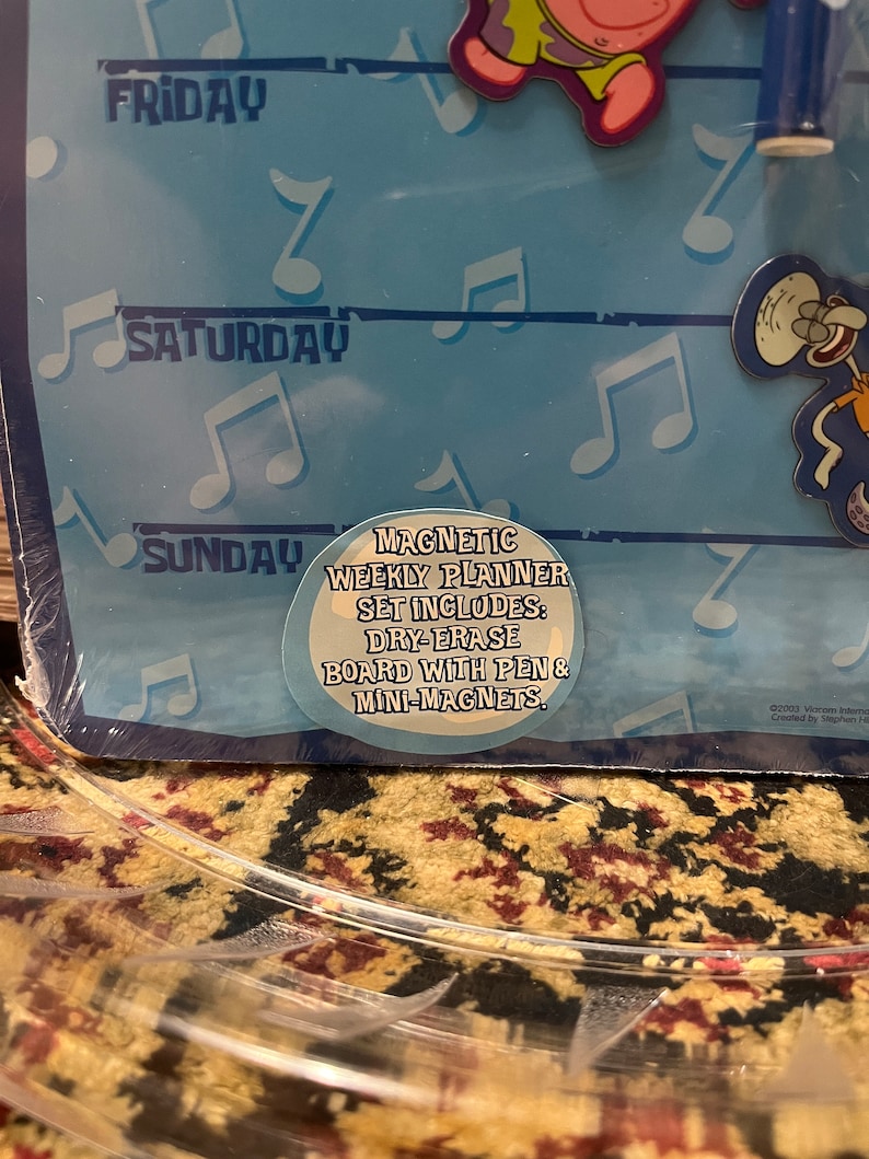 2003 Spongebob Squarepants Magnetic Planner, Still Sealed! - Etsy