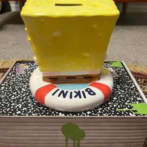 2003 Spongebob Squarepants Ceramic Piggy Bank - Etsy