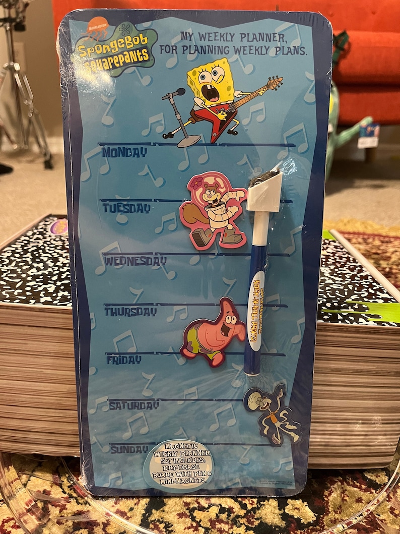 2003 Spongebob Squarepants Magnetic Planner, Still Sealed! - Etsy