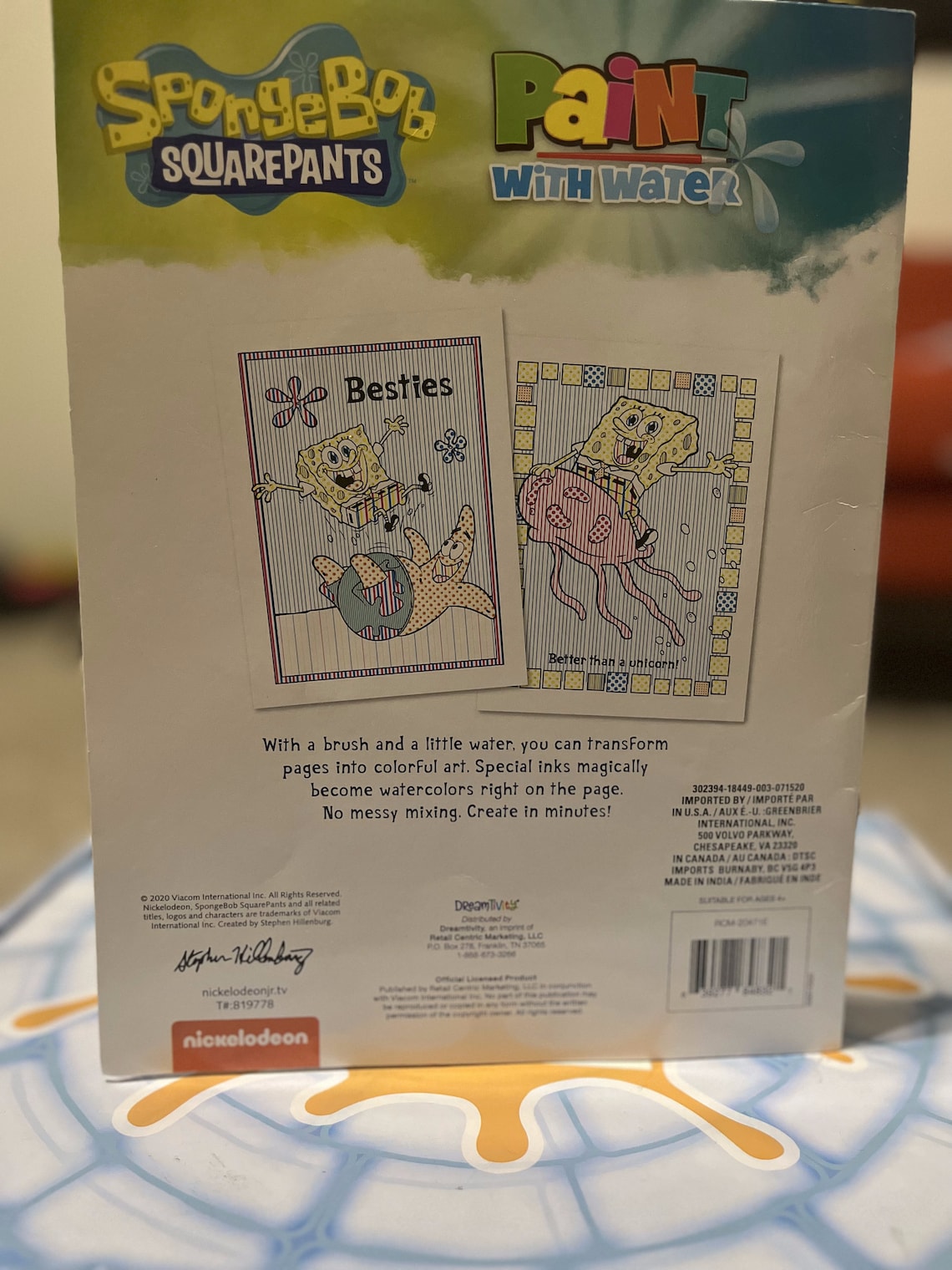 Spongebob Squarepants Activity Book: Paint W/ Water - Etsy