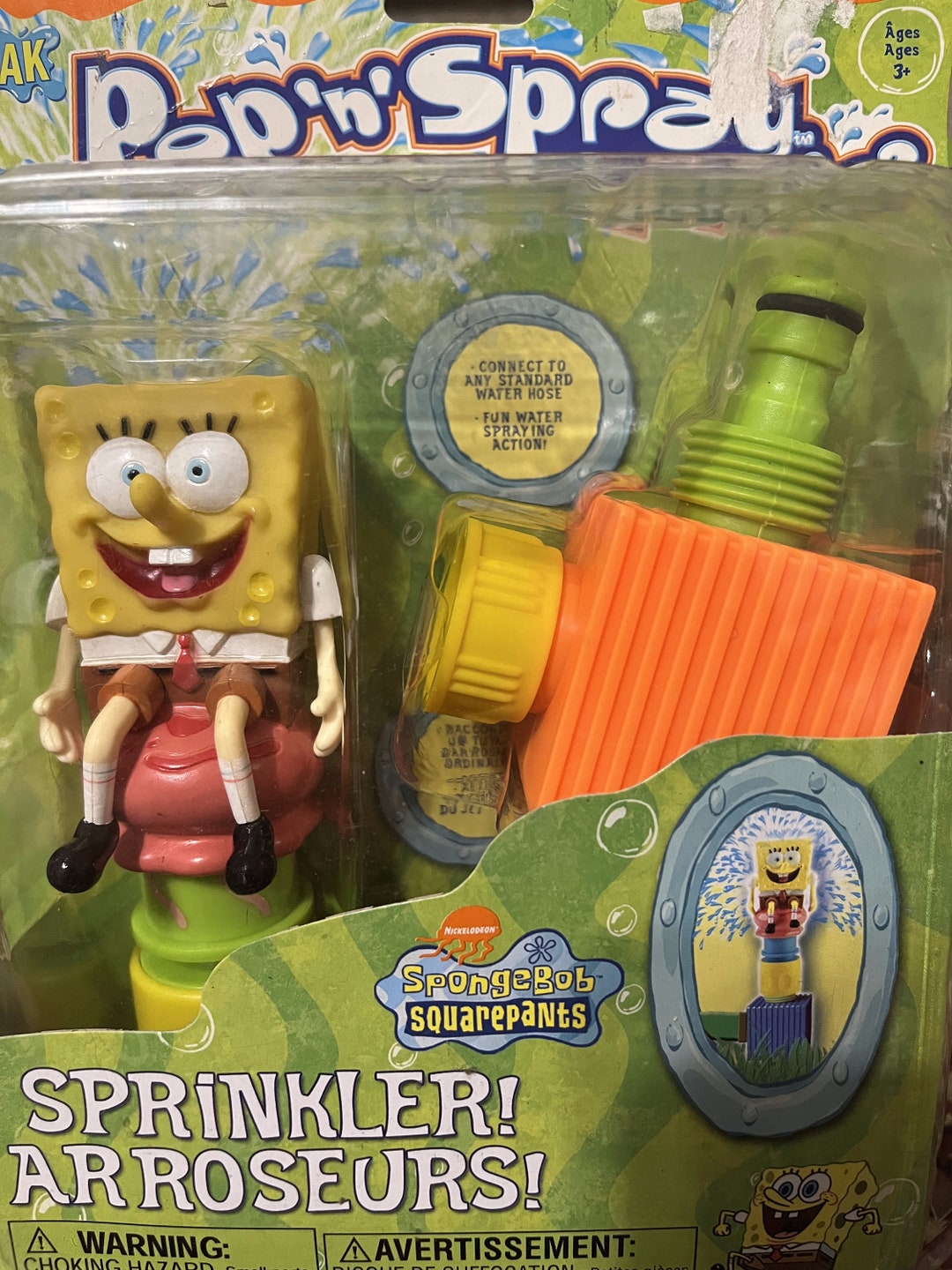 Spongebob Squarepants Pop'n'spray Sprinkler 2003 - Etsy