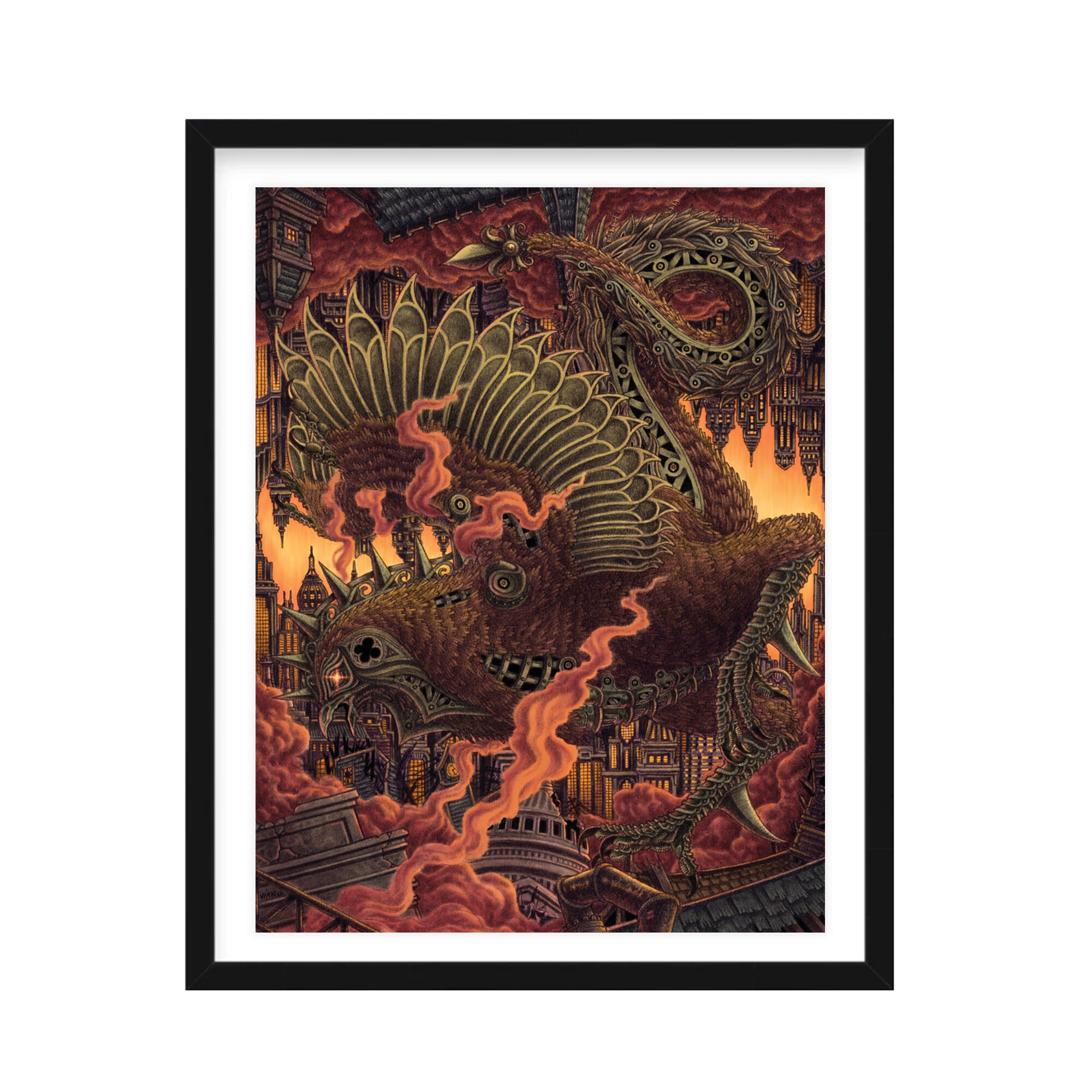 Calcatrix, Mythical Rooster Beast - Cockatrice 8.5"x11" Art Print - Etsy