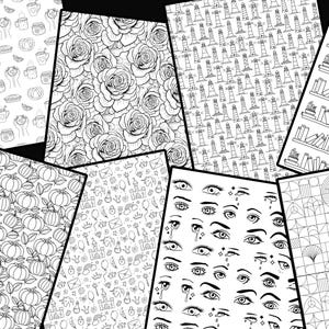 Pattern Themed 350 Coloring Pages for Digital Instant Download Ready ...