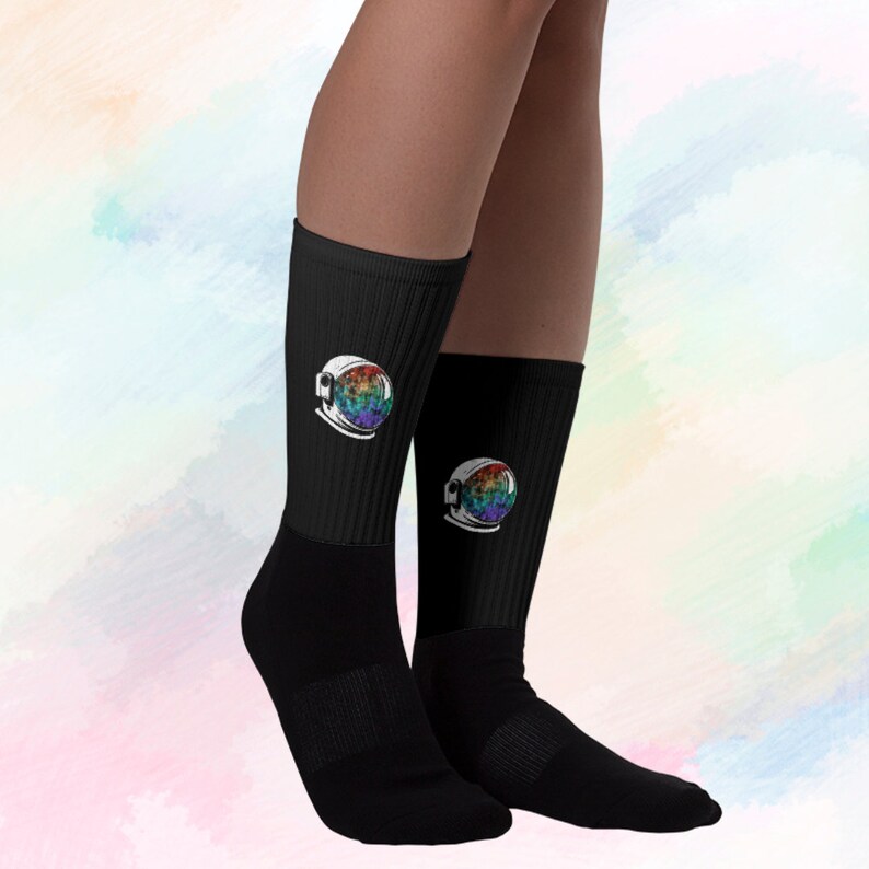 LGBTQ Rainbow Pride Flag Astro Galaxy Socks - Etsy
