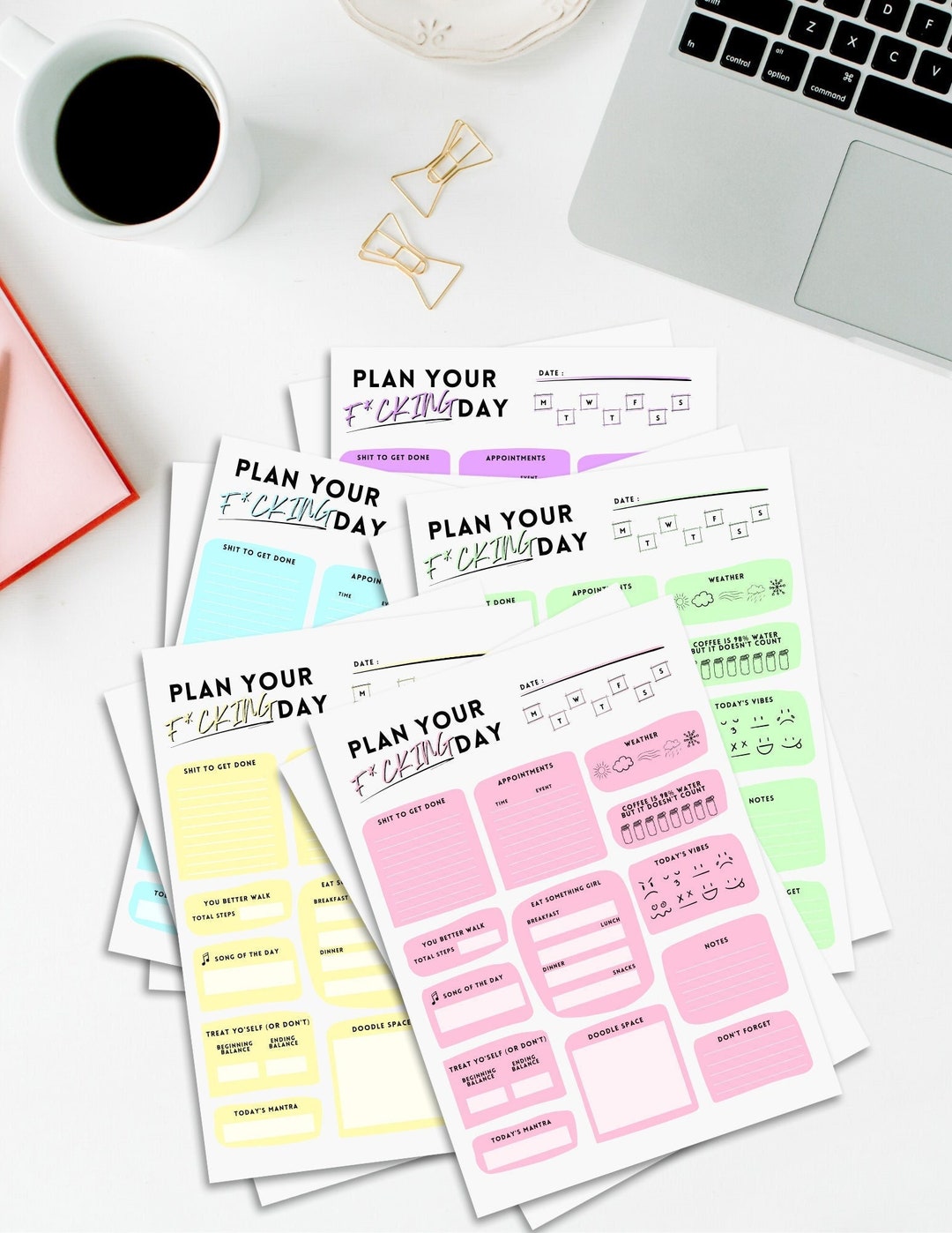 Planner Bundle, Pastel Planners, Digital Planners and Daily Organizers ...
