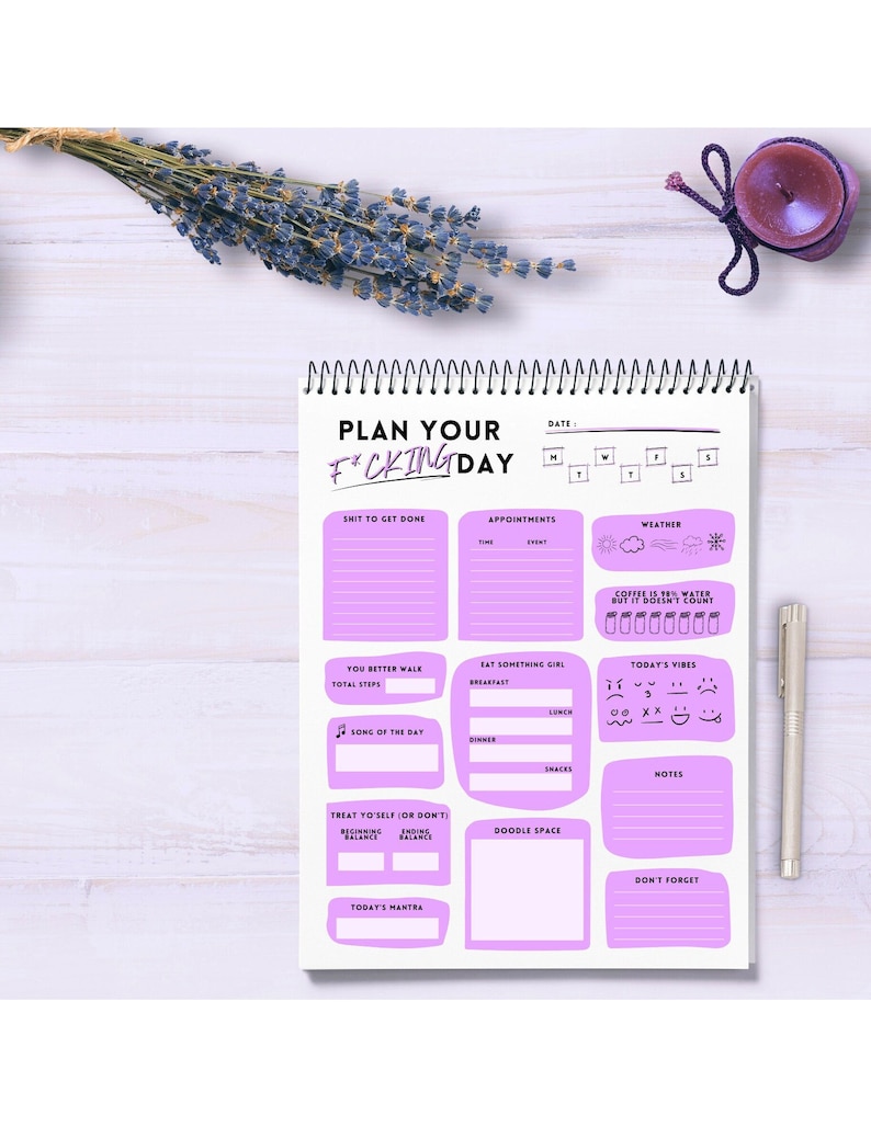 Printable Planner, Girlboss Planner, Purple Planner, Daily Organizer - Etsy