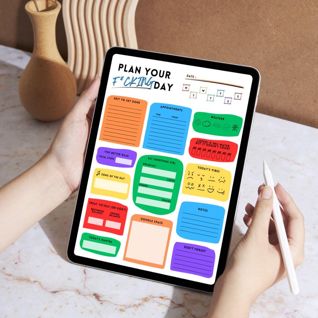 Rainbow Digital Planner, Cute Planner for Download, Printable Planner ...