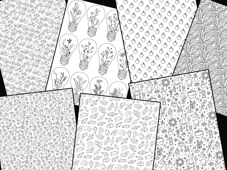 Pattern Themed 350 Coloring Pages for Digital Instant Download Ready ...