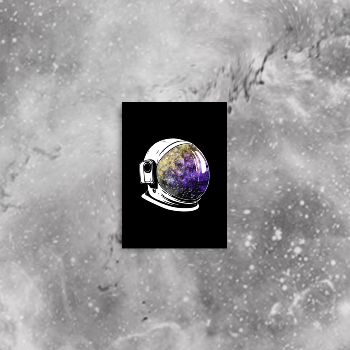 Nonbinary Pride Flag Astro Galaxy Poster Wall Art - Etsy