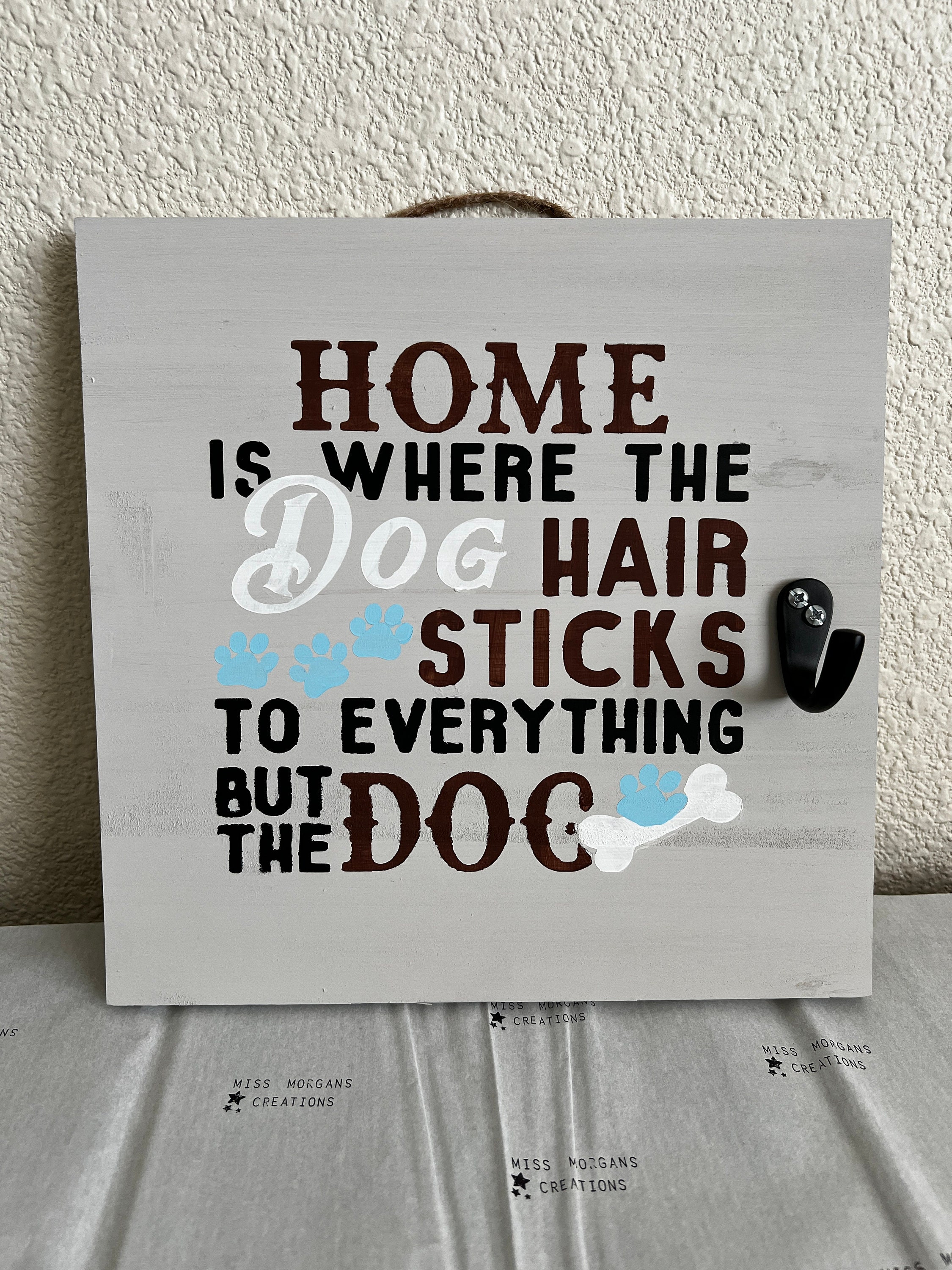 Dog Lint Roll Holder Sign, Cute Dog Signs, Wood Dog Sign, Gifts for Mom ...