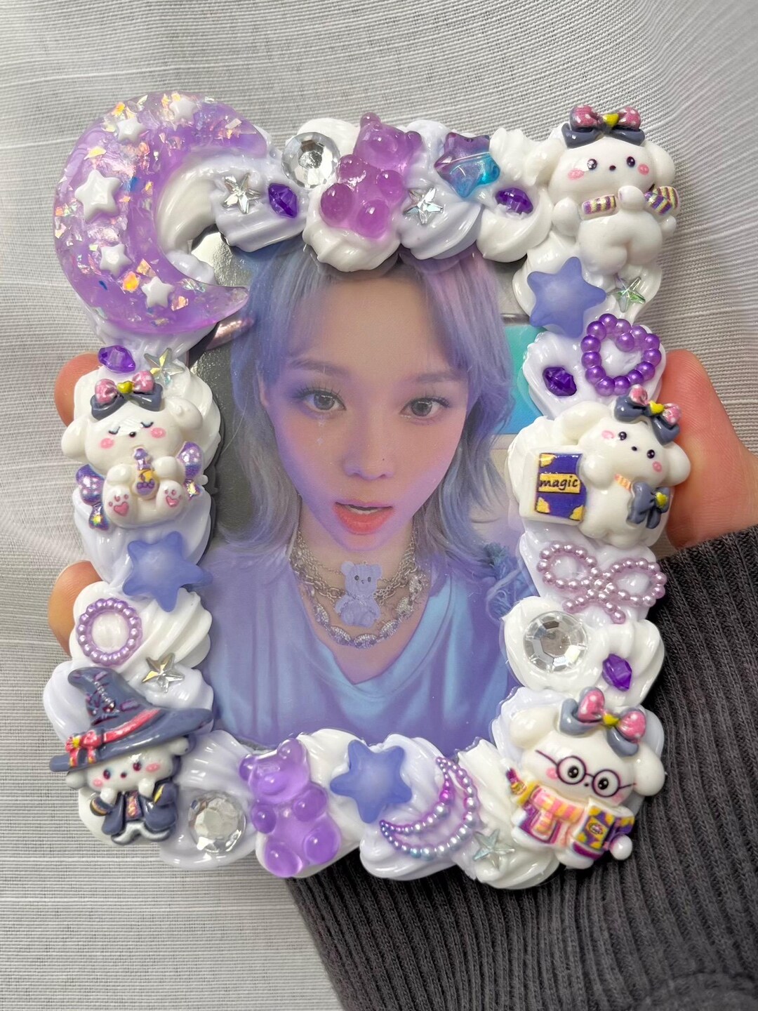 Purple and White Decoden Toploader - Etsy