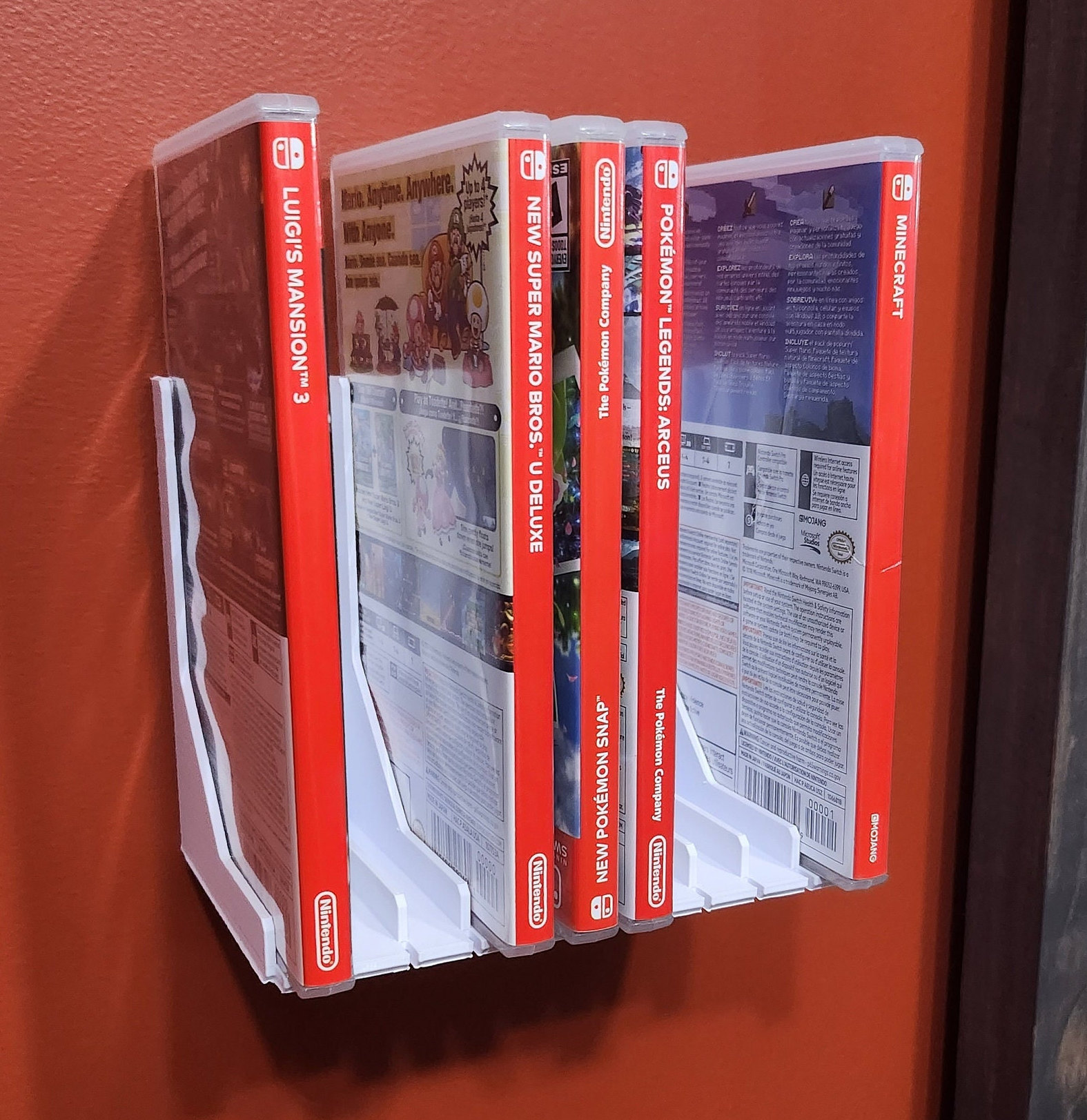 Nintendo Switch Wall Mounted Organizer for Jewel Cases - Holds 10 Games ...