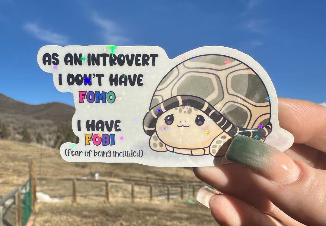 Sarcastic Introvert Sticker, Homebody Humor, Chronic Illness Relatable ...