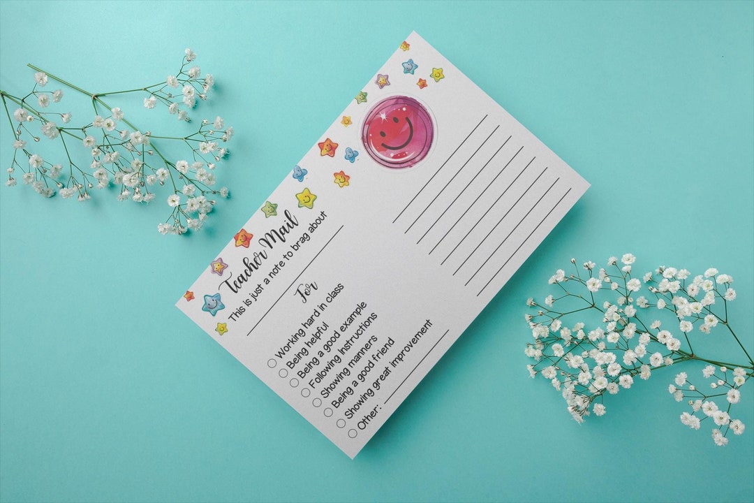 Custom Brag Pad for Teachers, Unique Teacher Gift, Behavior Tracker ...