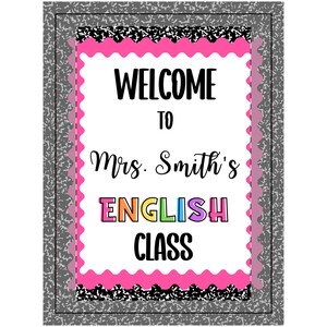 Personalized Teacher Welcome Sign, Custom Tapestry, Unique Classroom ...