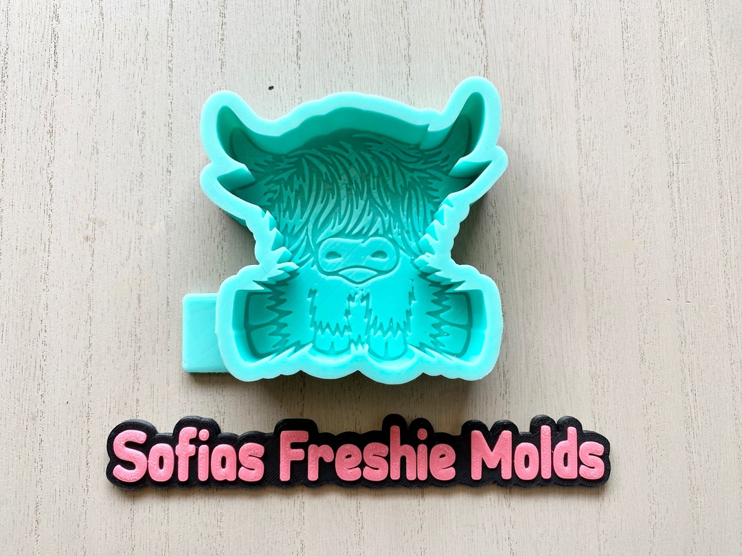 Highland Cow Freshie Mold, Cow Freshie Mold, Freshie Silicone Molds ...