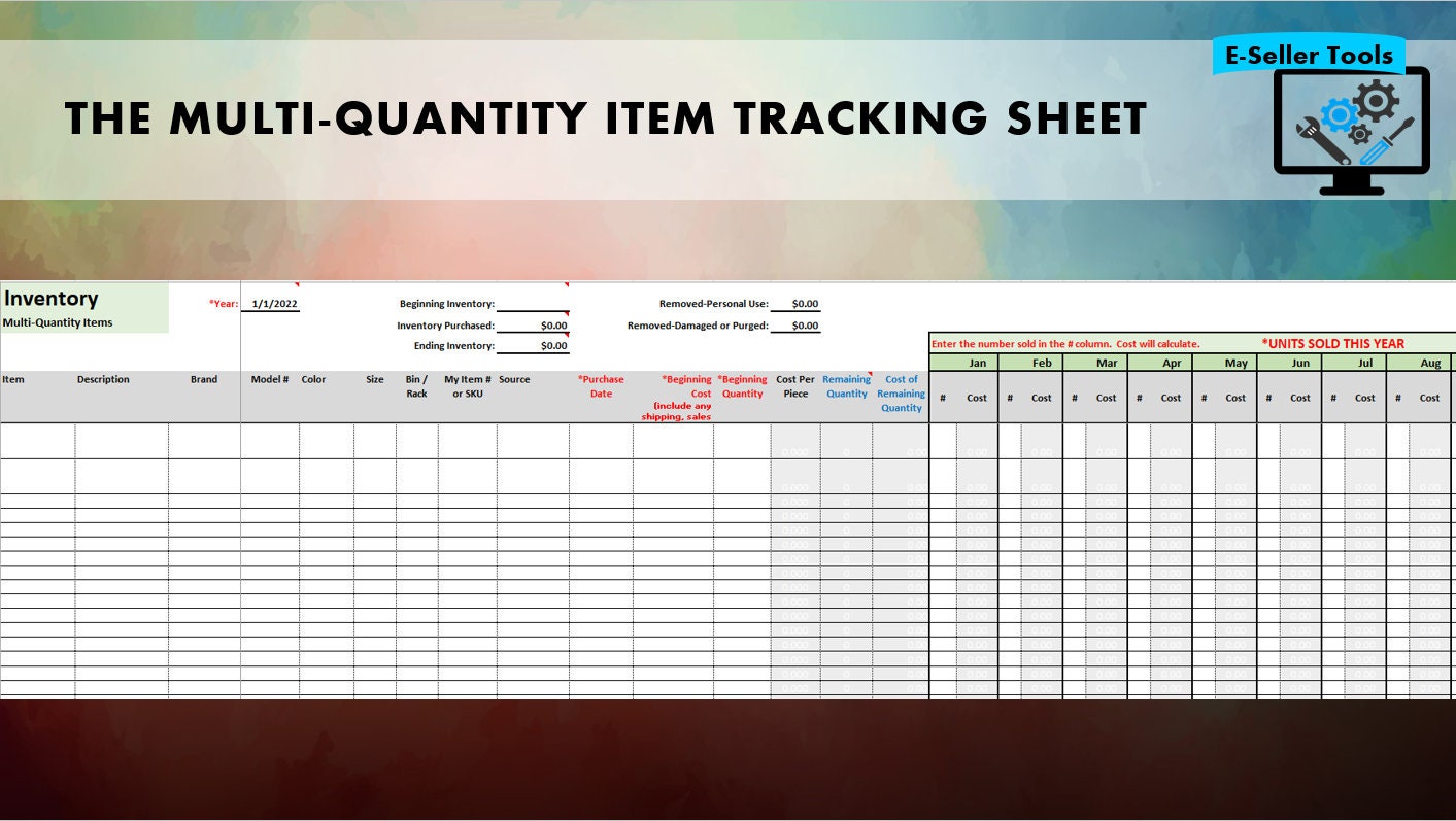 E-seller's dual Selling Model Inventory Tracker MS Excel Template ...