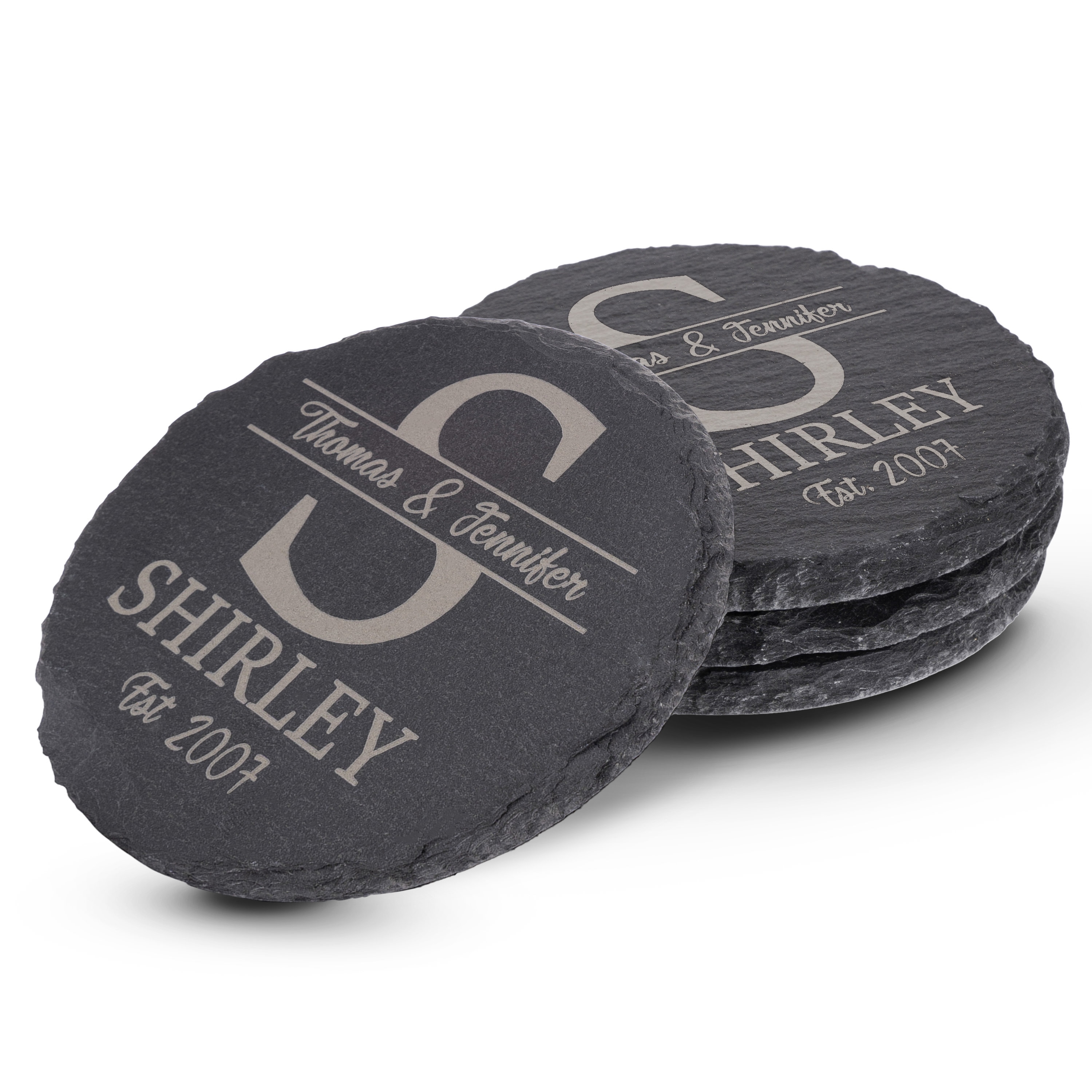 Personalized Slate Coasters, Custom Engraved Premium Coasters Set ...