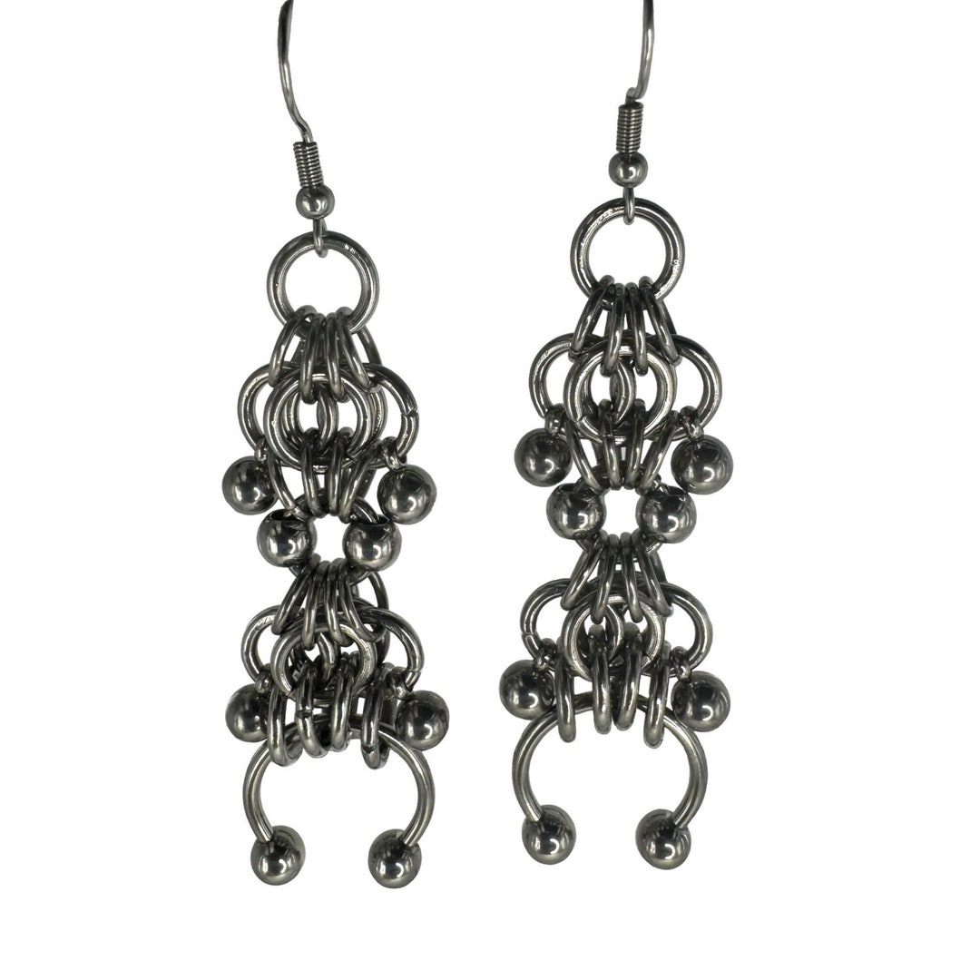 Barbell Dangle Earrings - Etsy